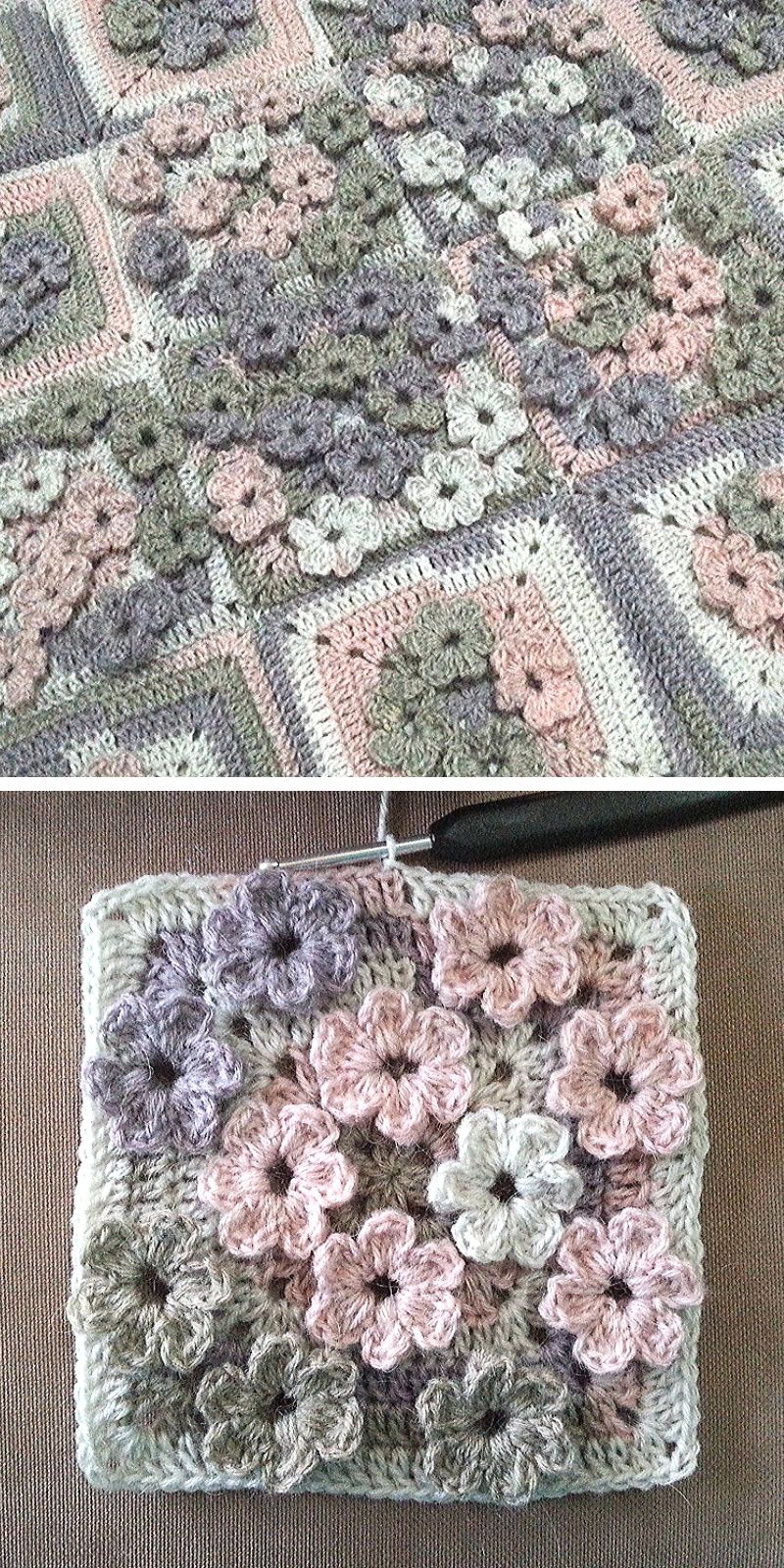 Meadow of Flowers Crochet Blankets – 1001 Patterns