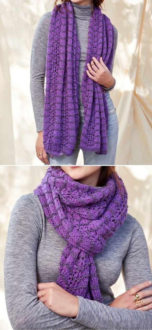 Elegant And Feminine Knitted Scarves – 1001 Patterns