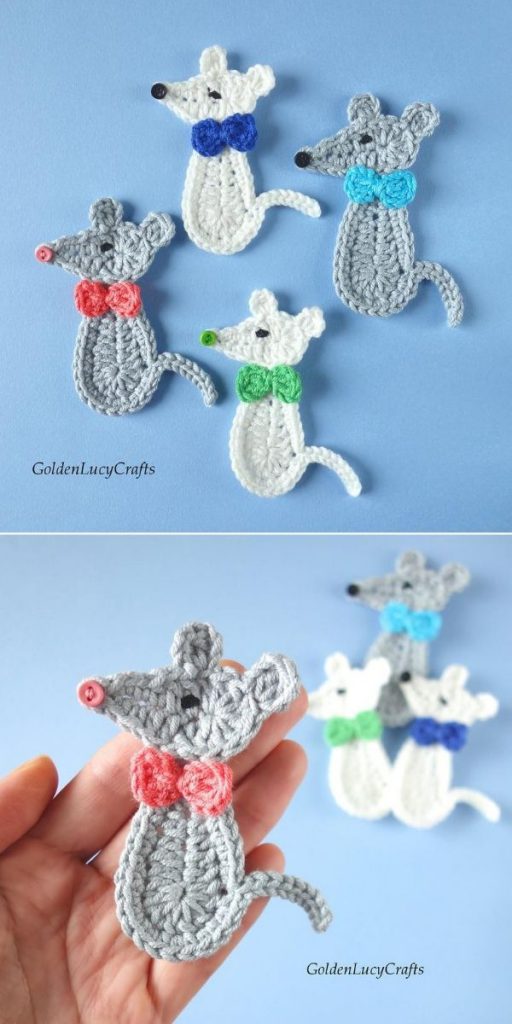 Cute Crochet Appliques - Free Patterns – 1001 Patterns