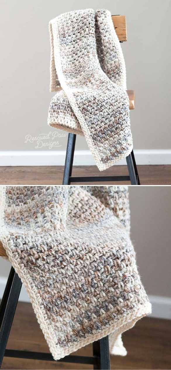 Super Chunky Neutral Crochet Blankets – 1001 Patterns