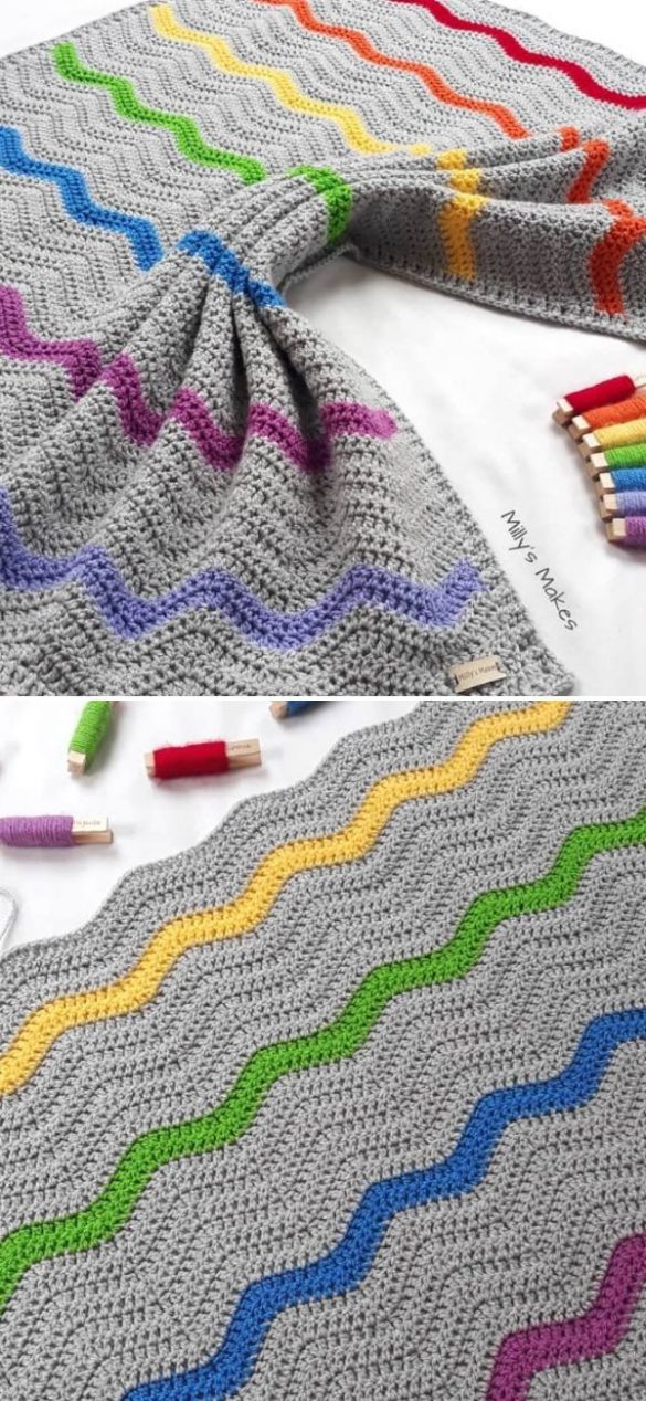 Great Ripple Crochet Blankets Free Patterns – 1001 Patterns