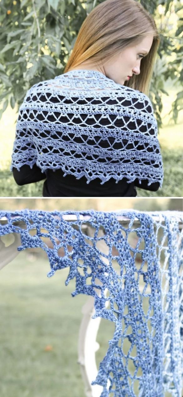Flattering Delicate Crochet Shawls – 1001 Patterns