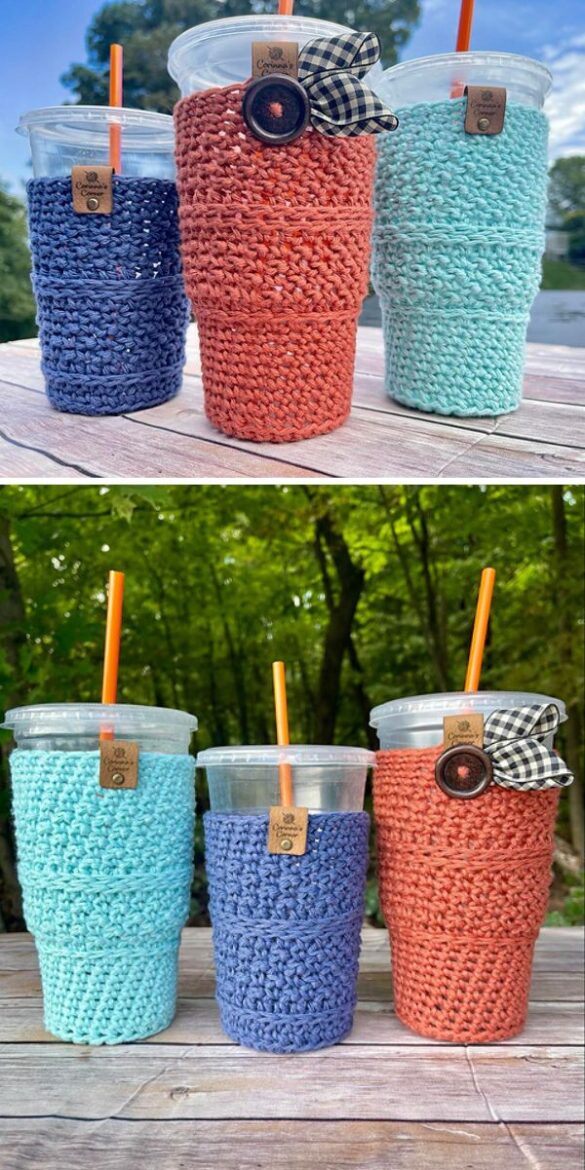 35 Warm And Practical Cup Cozy Ideas That Make You Smiling