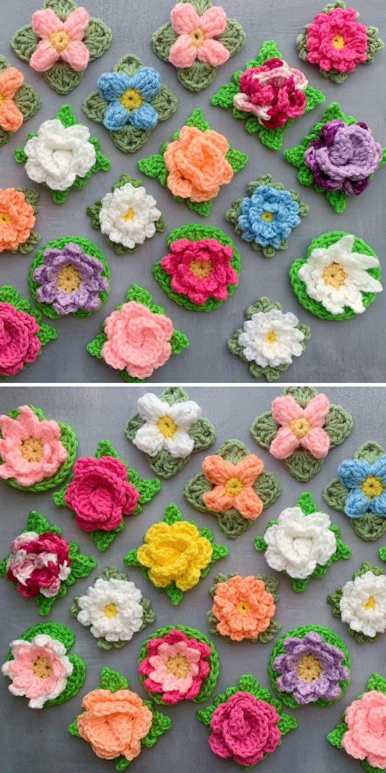 26 Pretty Crochet Flower Patterns for Lovely Handmade Blooms