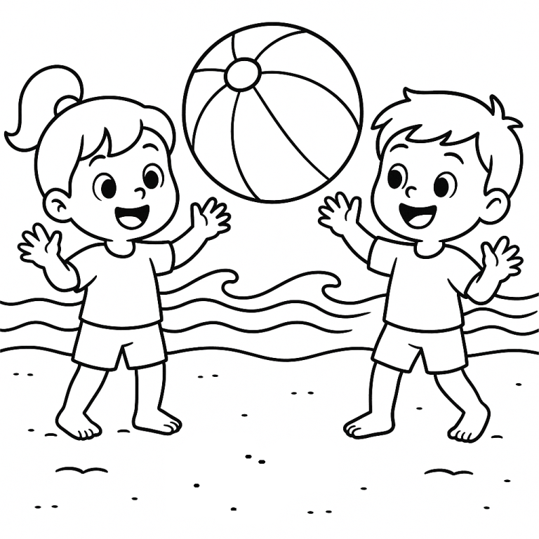 Free Printable Beach Coloring Pages for Kids – 15 Fun Designs