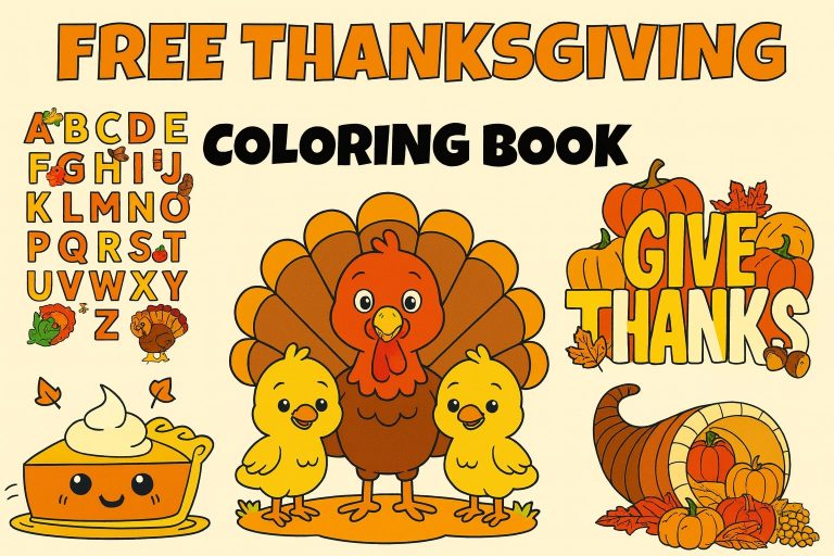 15 Free Thanksgiving Coloring Pages for Kids – Printable PDFs