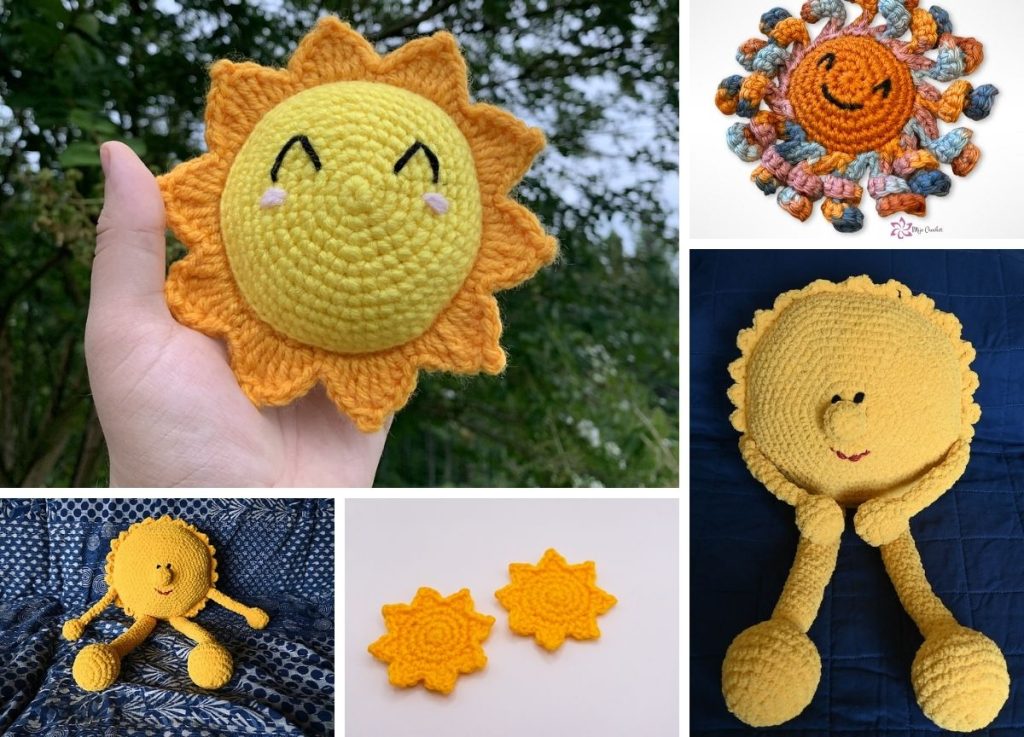 12 Free Crochet Sun Patterns for Cute Amigurumi and Accents